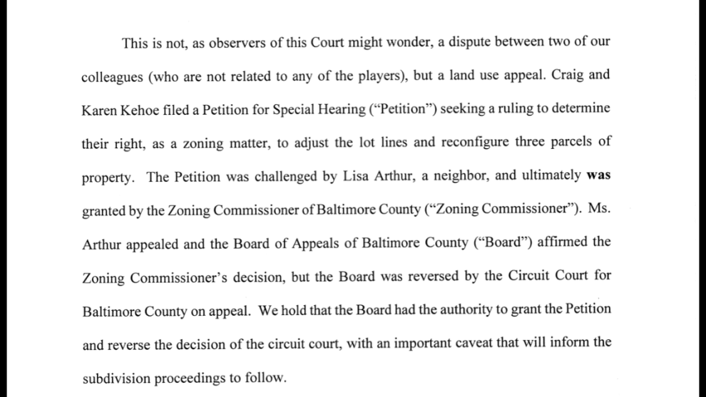 No, a different Arthur and Kehoe… | Maryland Appellate Blog